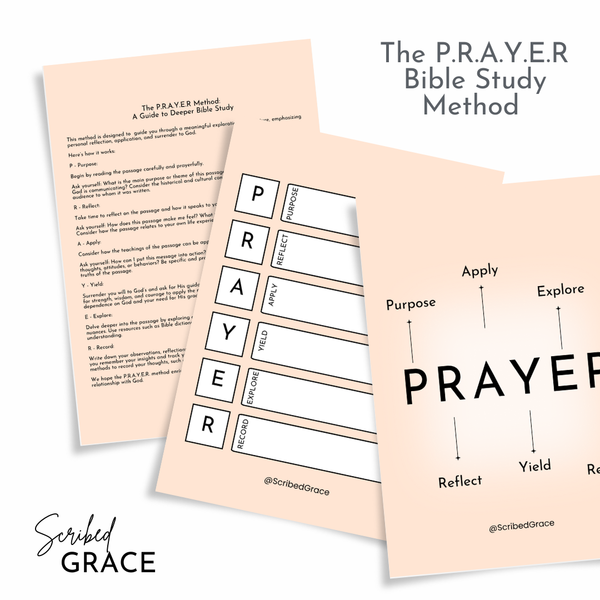 The P.R.A.Y.E.R. Method: A Guide to Deeper Bible Study Template ...